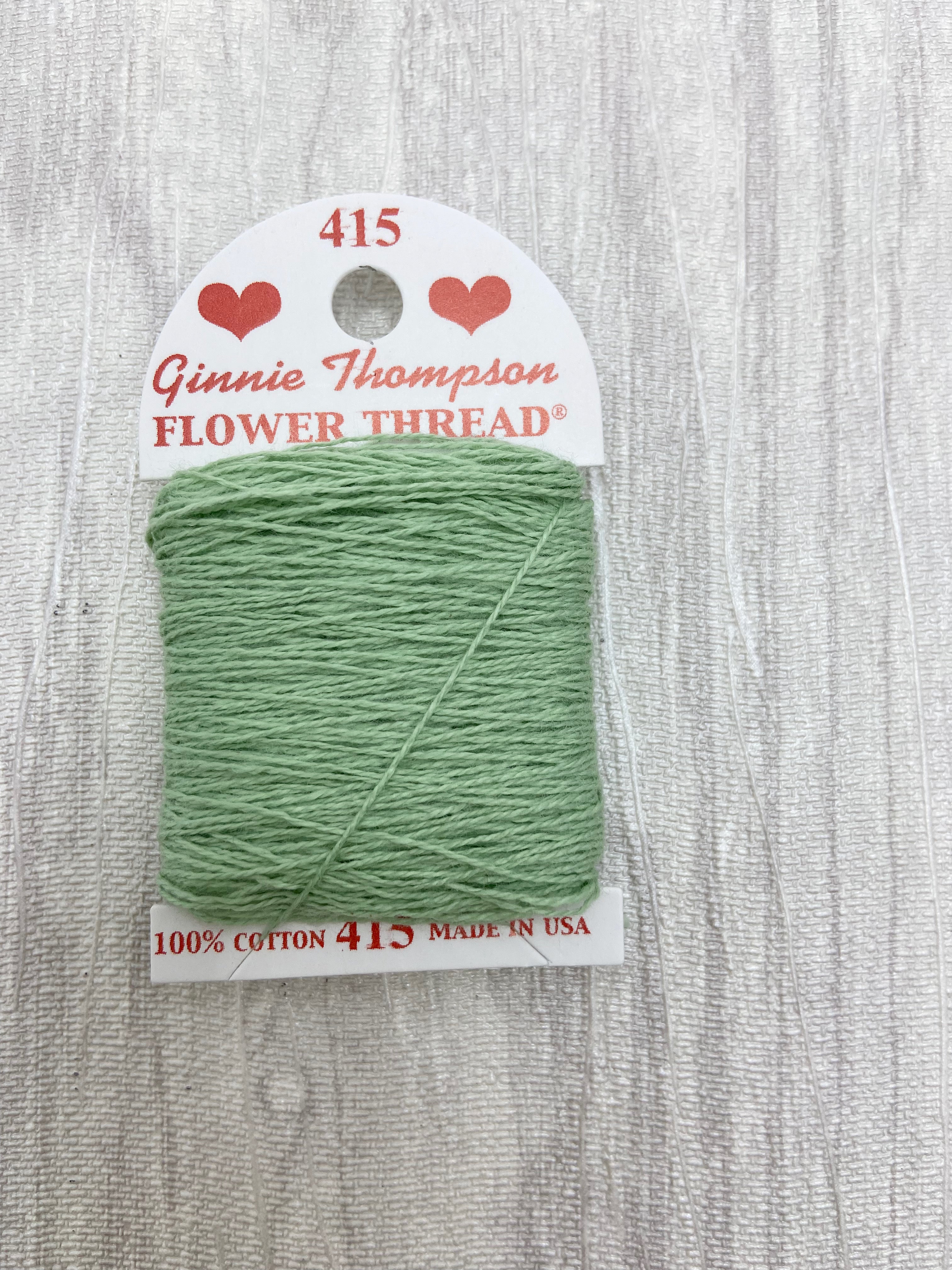 Ginnie Thompson Flower Thread (415) Mint Green – Seed Stitch Studio