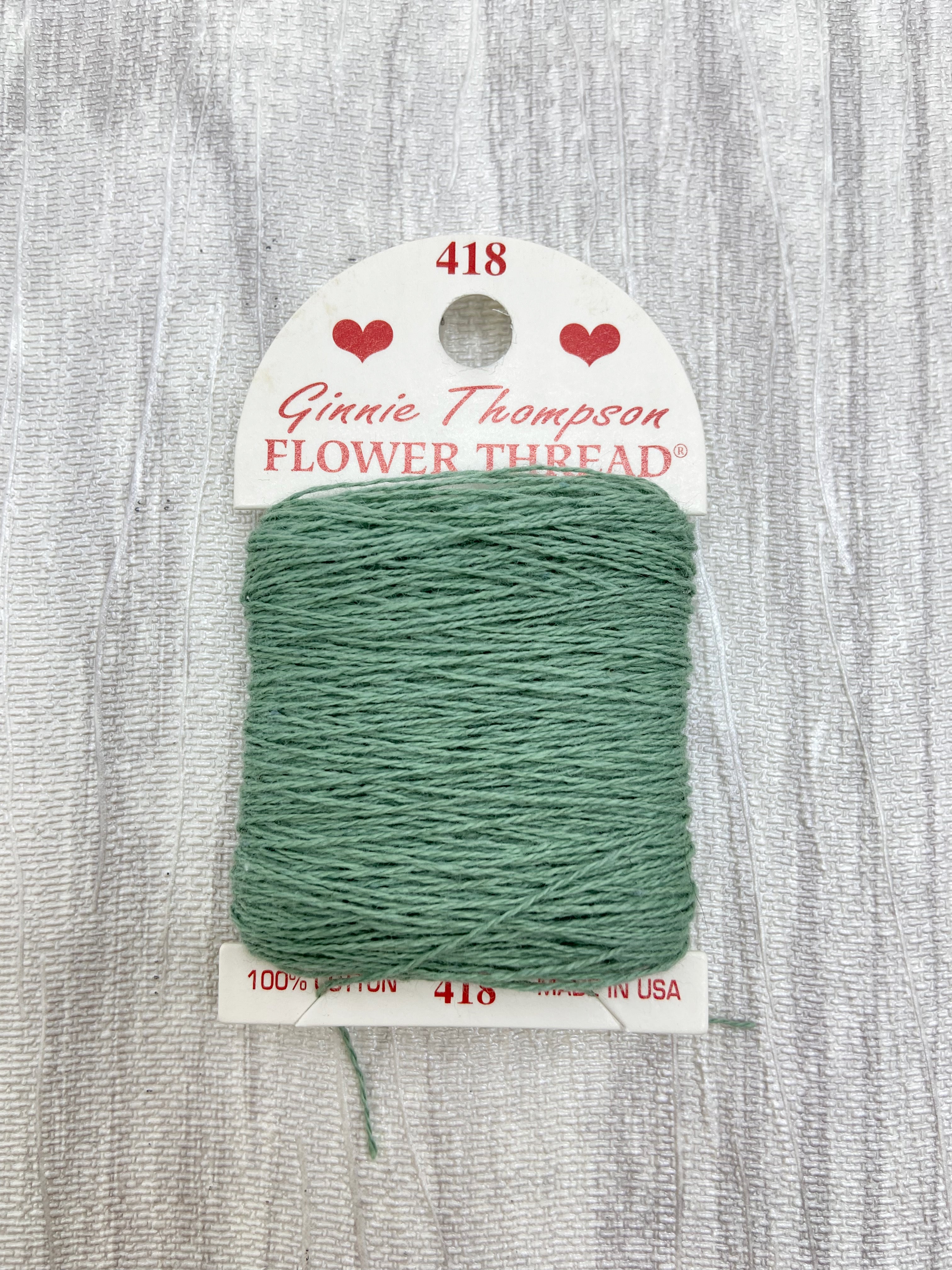 Ginnie Thompson Flower Thread (418) Pistachio Green – Seed Stitch Studio