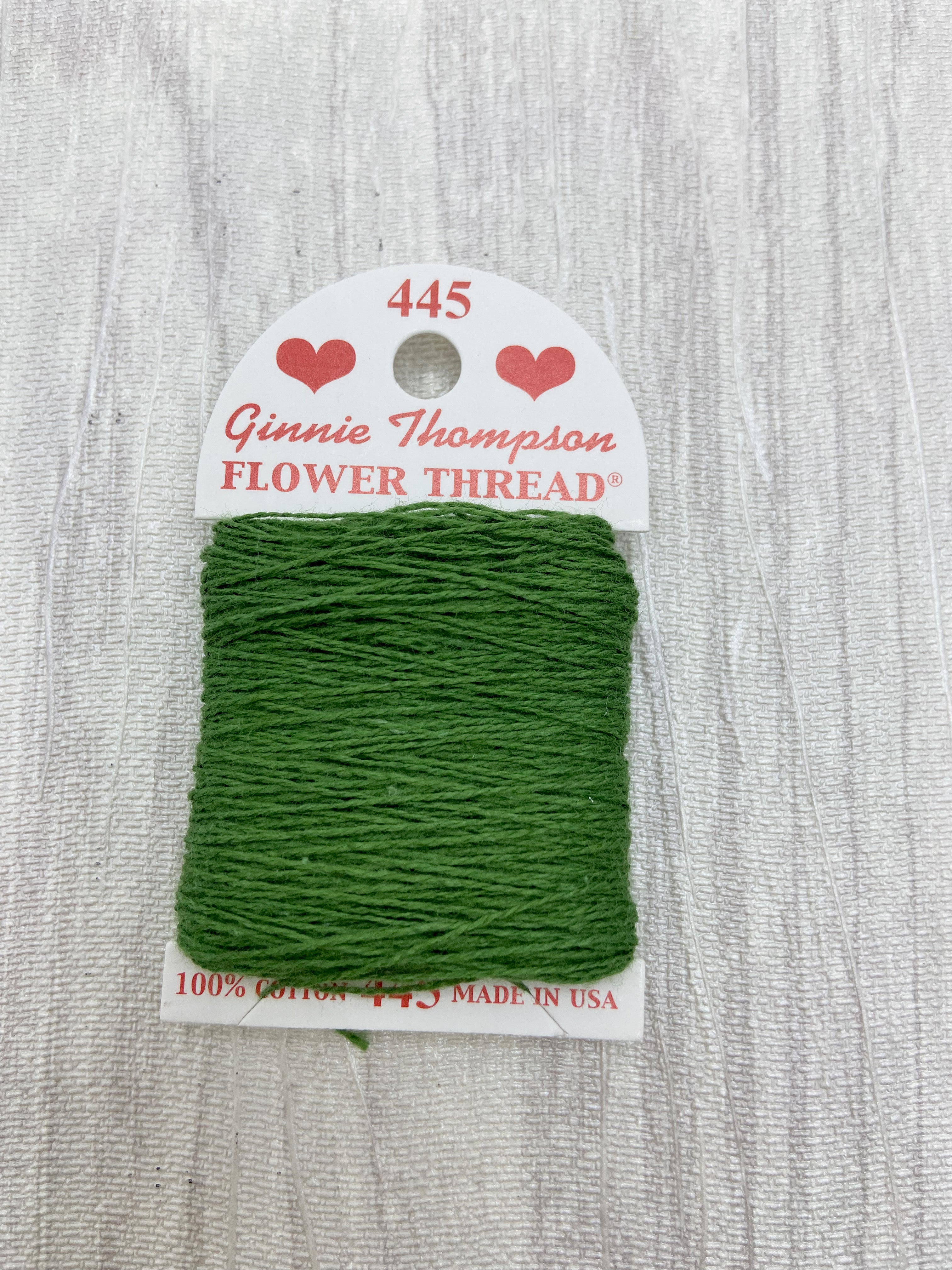 Ginnie Thompson Flower Thread (445) Dark Forest Green – Seed Stitch Studio