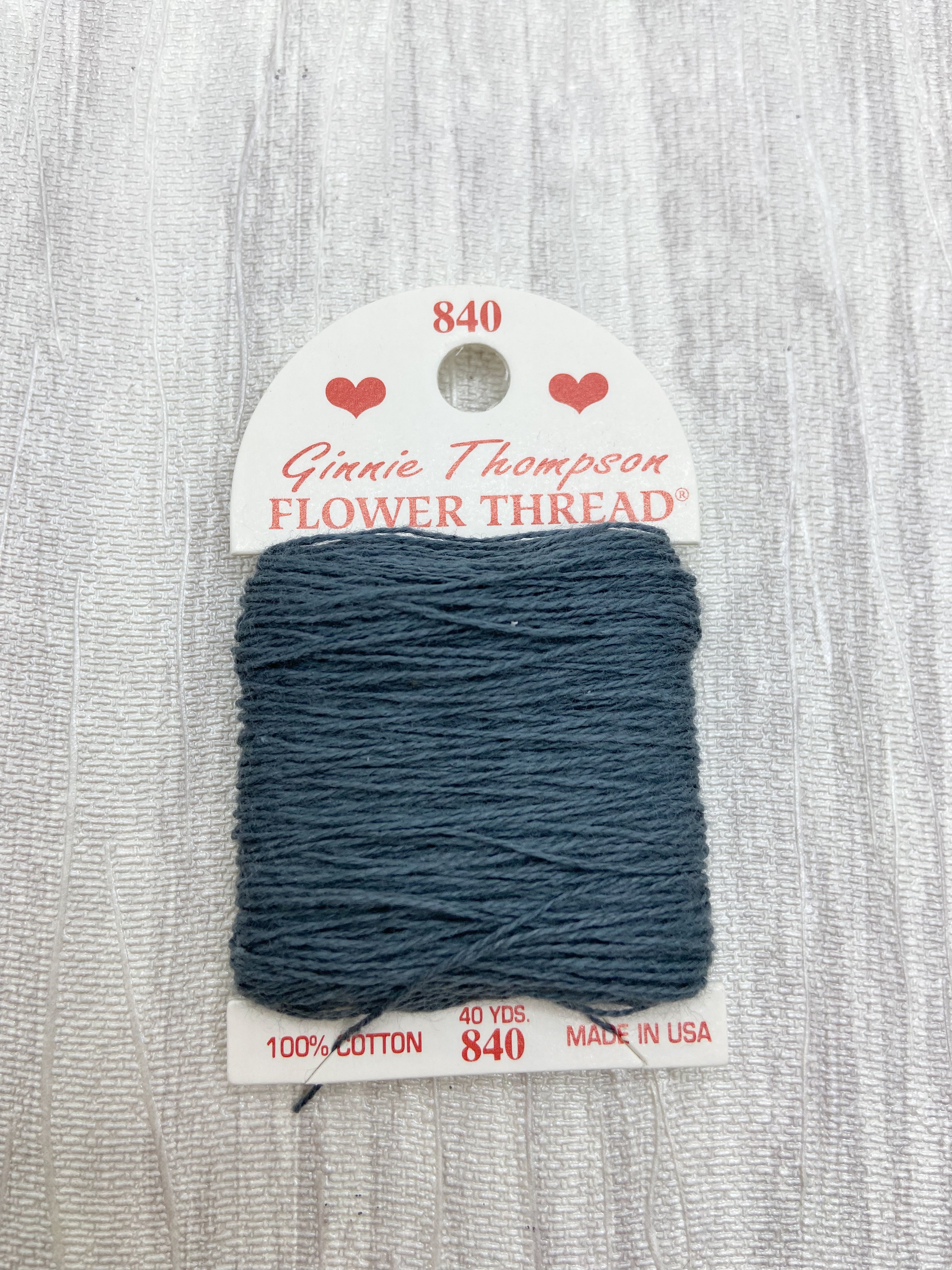 Very Dark Grey (840) Ginnie Thompson Flower Thread – Seed Stitch Studio
